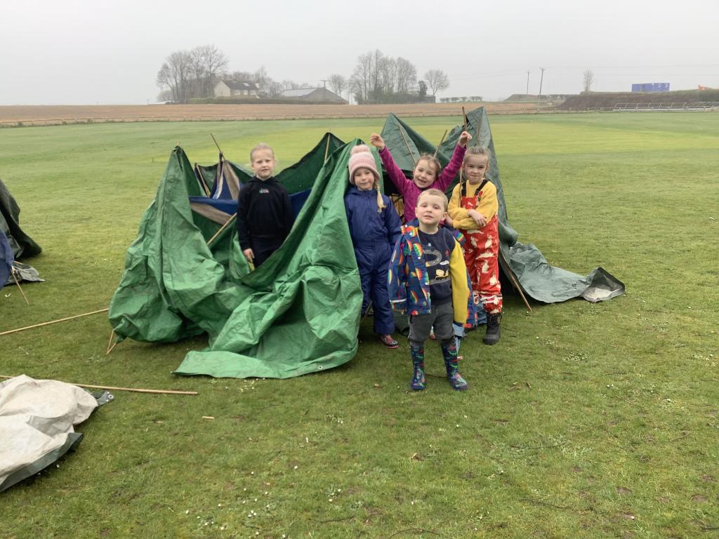 Class 1 - Den building | Goldsborough CE Primary School