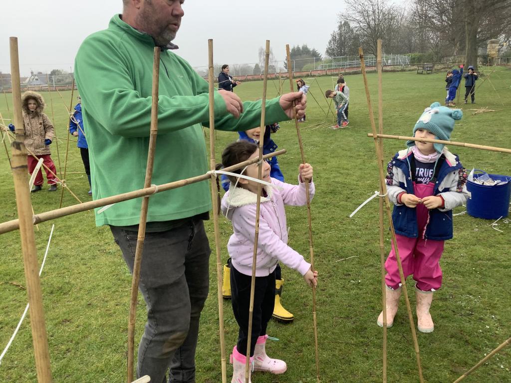 Class 1 - Den building | Goldsborough CE Primary School
