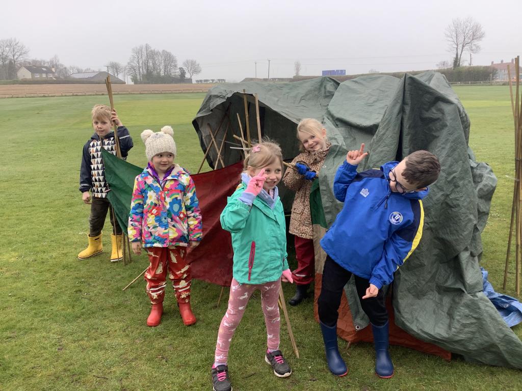 Class 1 - Den building | Goldsborough CE Primary School