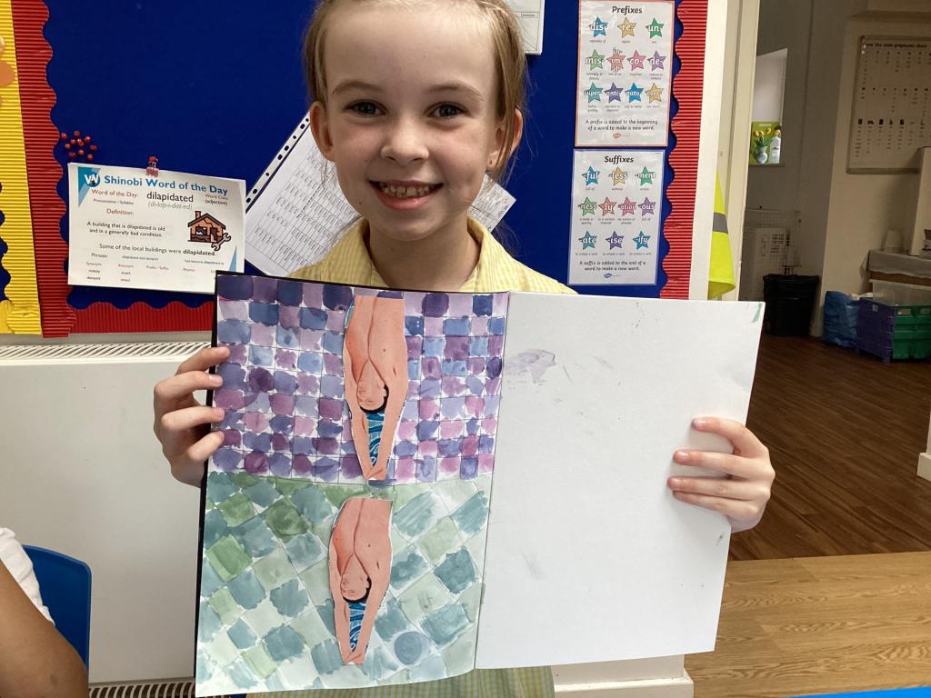David Hockney inspired artwork | Goldsborough CE Primary School