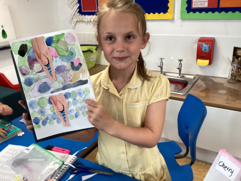 David Hockney inspired artwork | Goldsborough CE Primary School