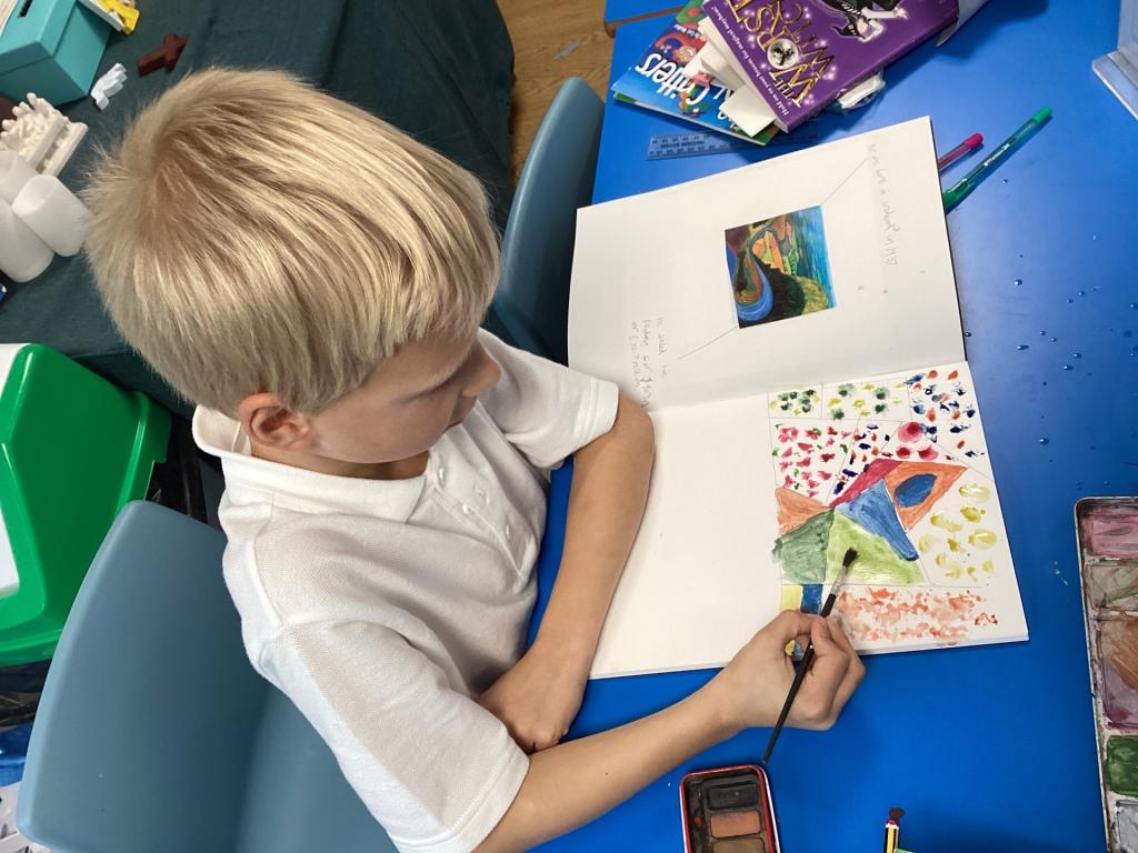David Hockney inspired artwork | Goldsborough CE Primary School